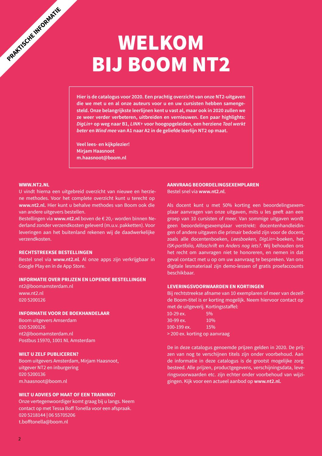 Boom NT2 Catalogus 2020 by Boom uitgevers Amsterdam - Issuu