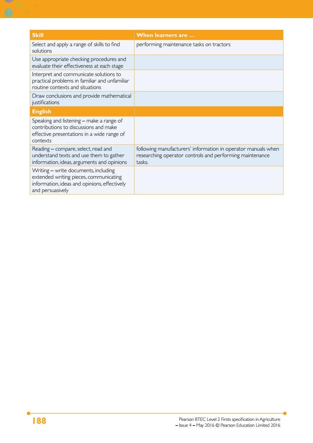 Agriculture Specification by Ullswater Community College - Issuu