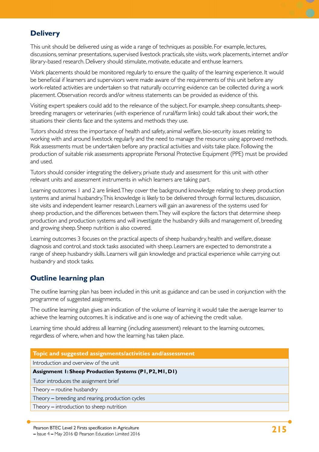 Agriculture Specification by Ullswater Community College - Issuu