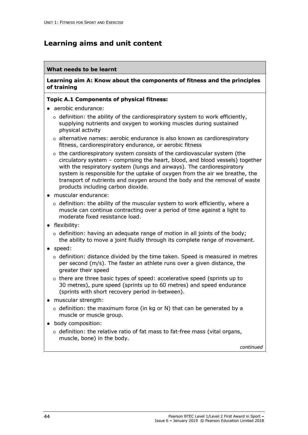 GCSE Sport Specification by Ullswater Community College - Issuu
