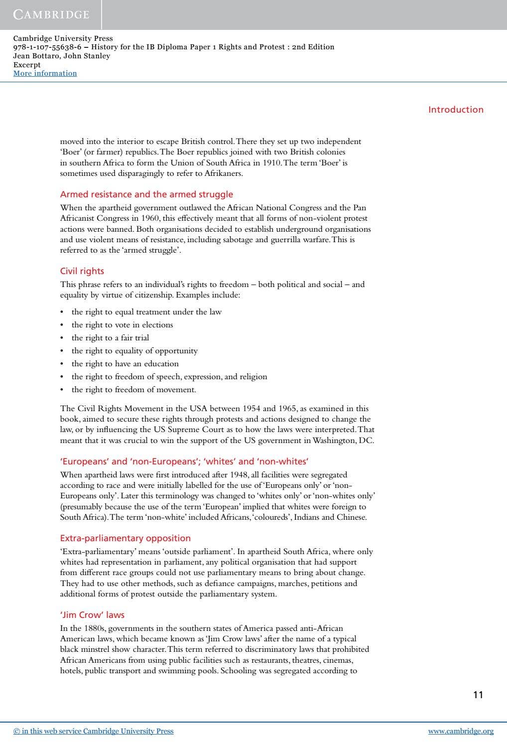 History for the IB Diploma: Paper 1: Rights and Protest by Cambridge ...