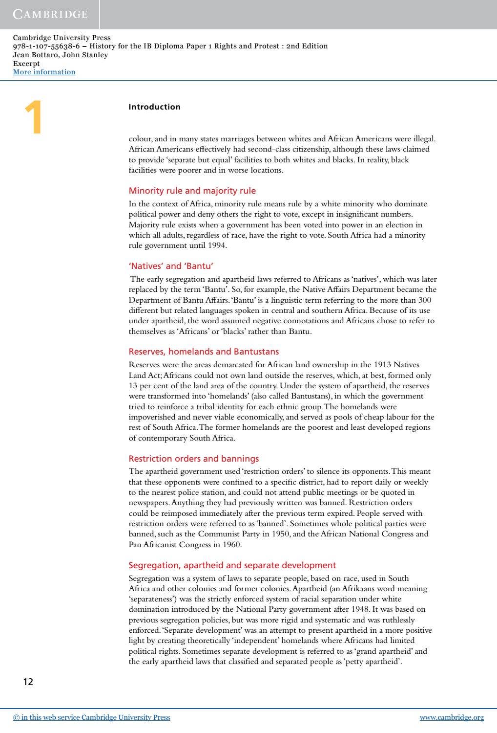 History for the IB Diploma: Paper 1: Rights and Protest by Cambridge ...