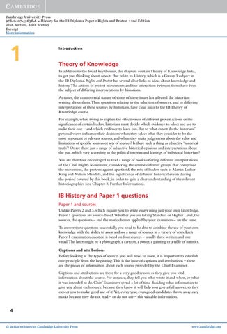 History for the IB Diploma: Paper 1: Rights and Protest by Cambridge ...