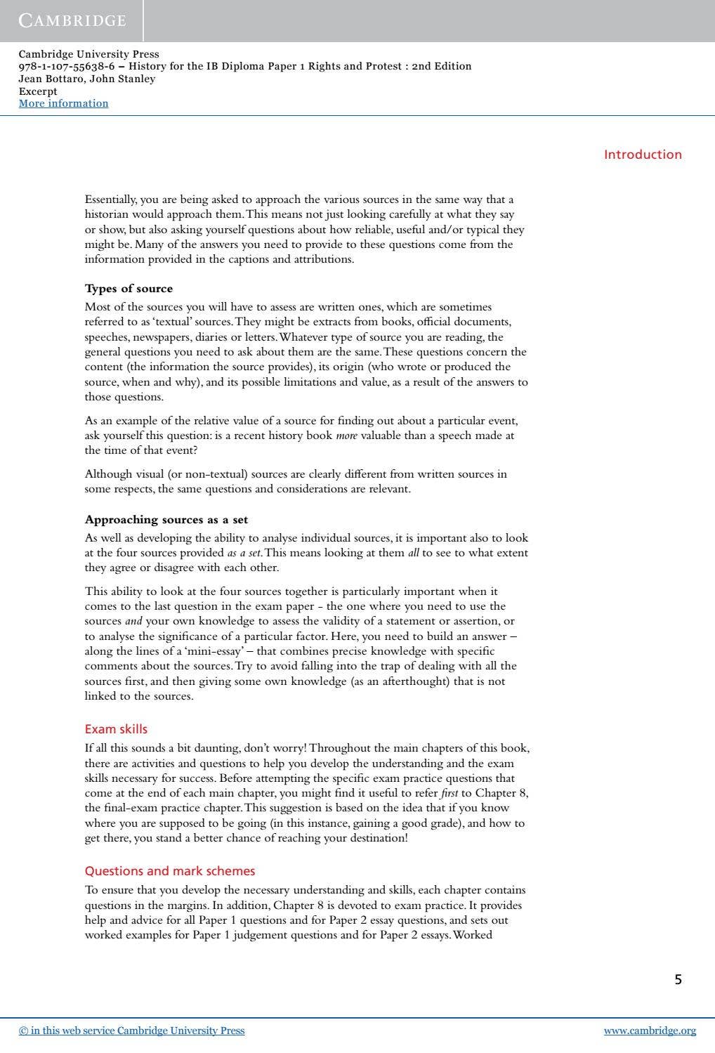 History for the IB Diploma: Paper 1: Rights and Protest by Cambridge ...