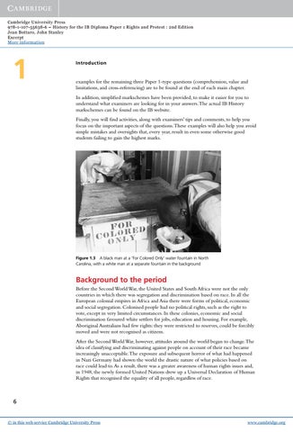 History for the IB Diploma: Paper 1: Rights and Protest by Cambridge ...