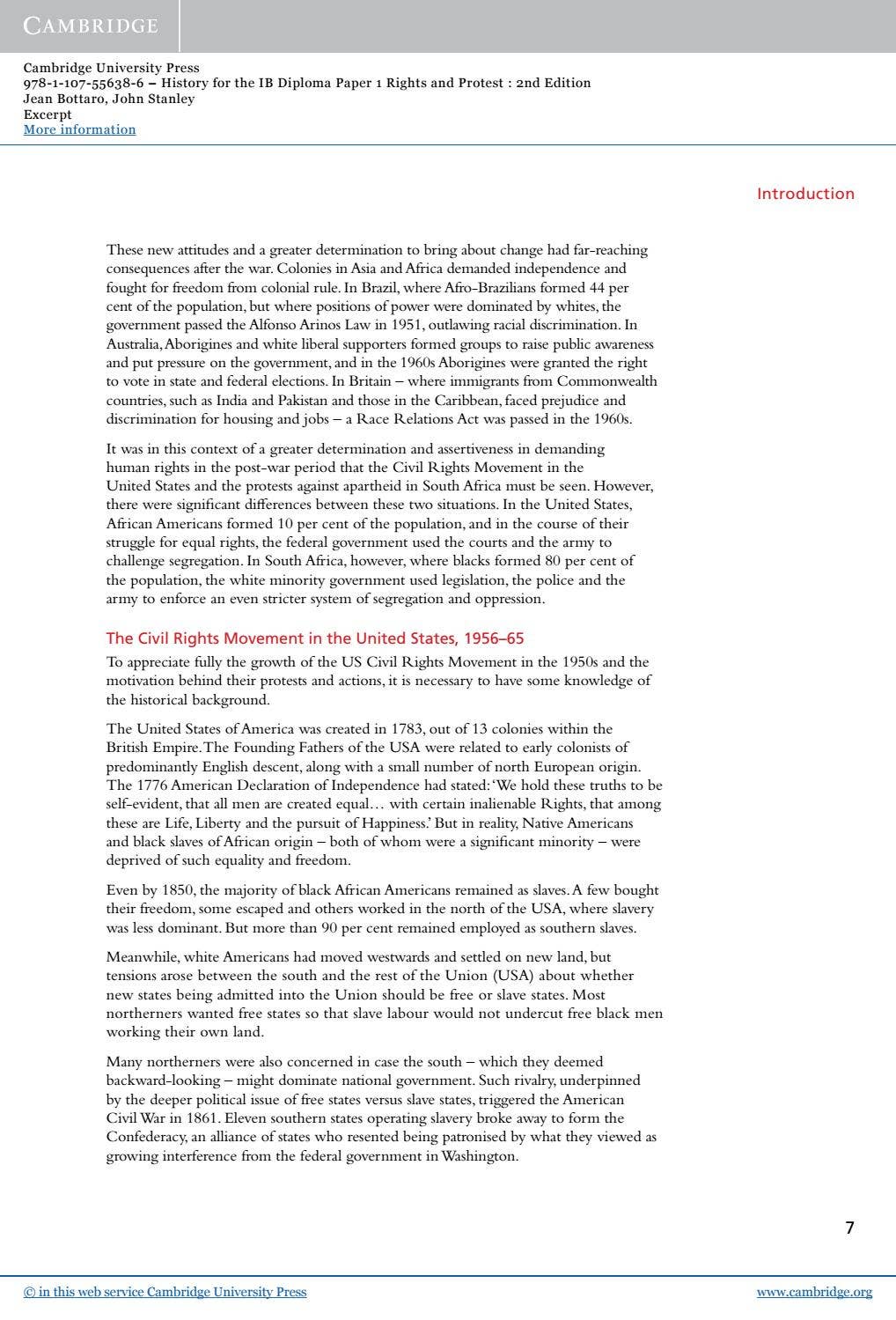 History for the IB Diploma: Paper 1: Rights and Protest by Cambridge ...