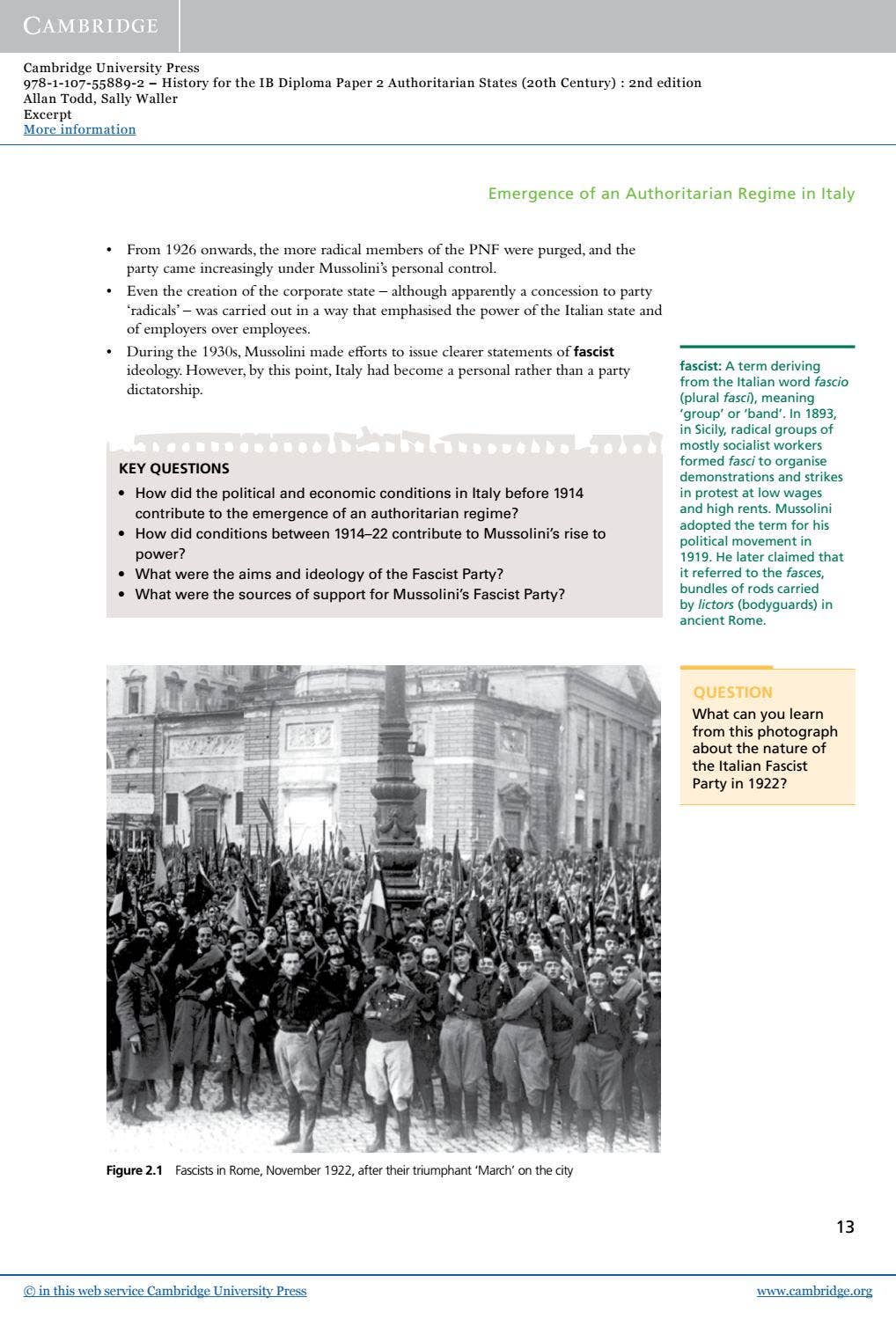 History for the IB Diploma: Paper 2: Authoritarian States (20th Century ...
