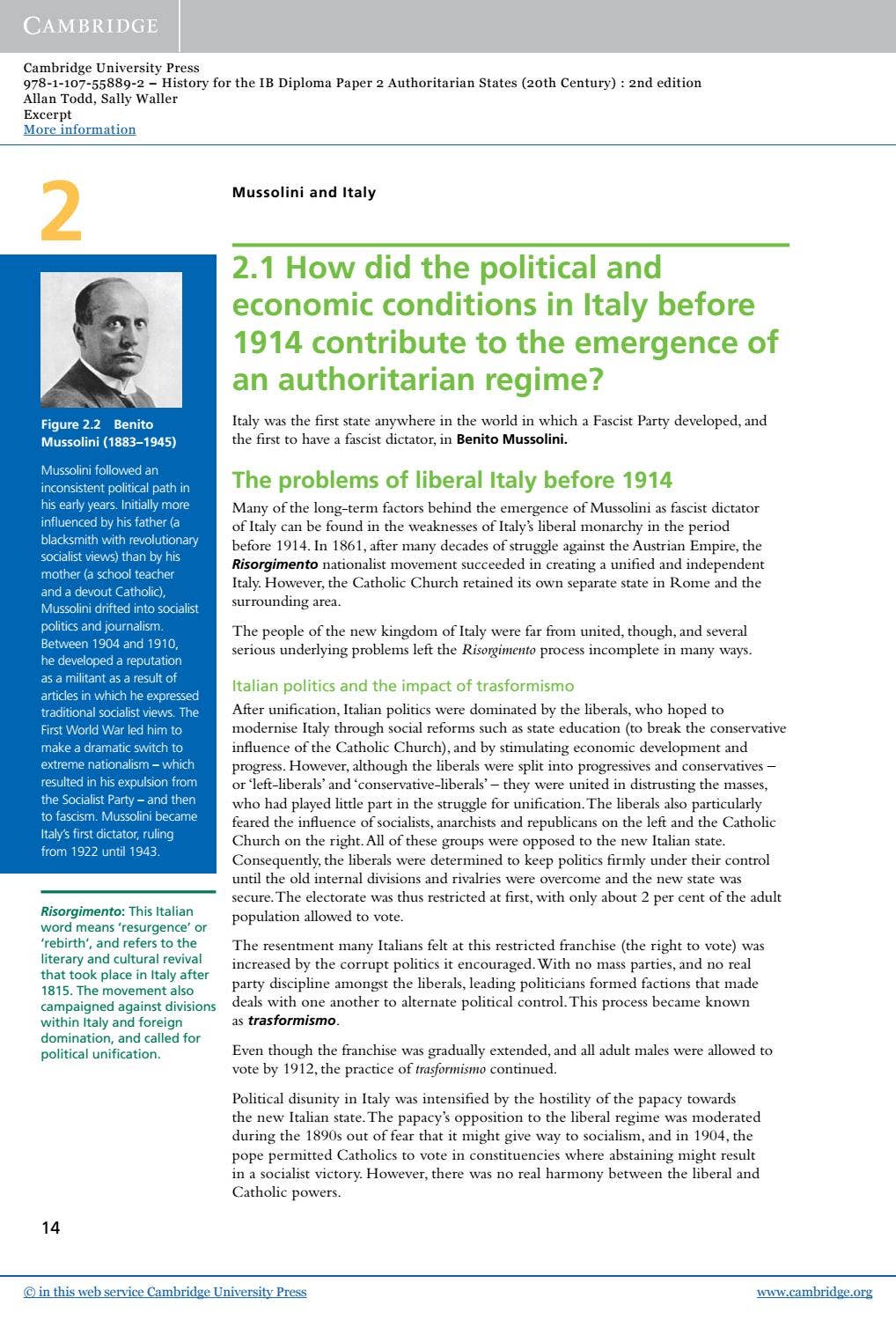 History for the IB Diploma: Paper 2: Authoritarian States (20th Century ...