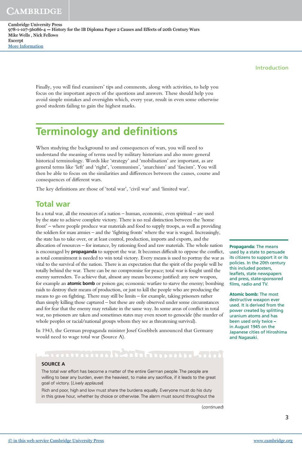 History for the IB Diploma: Paper 2: Causes and Effects of 20th Century ...