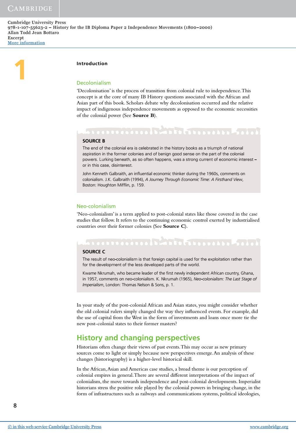 History for the IB Diploma: Paper 2: Independence Movements by ...