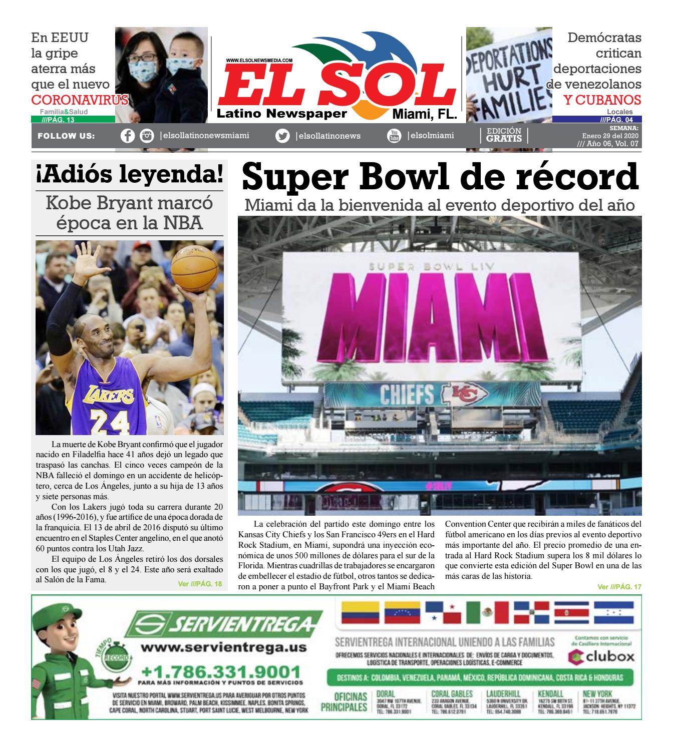 El Sol Miami Vol06#07 Enero 29-2020 by El Sol Latino Newspaper - Issuu
