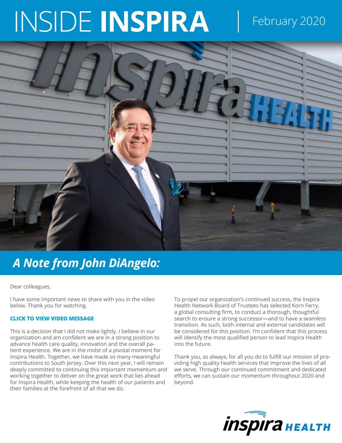 Inside Inspira - February 2020 by Inspira Health - Issuu