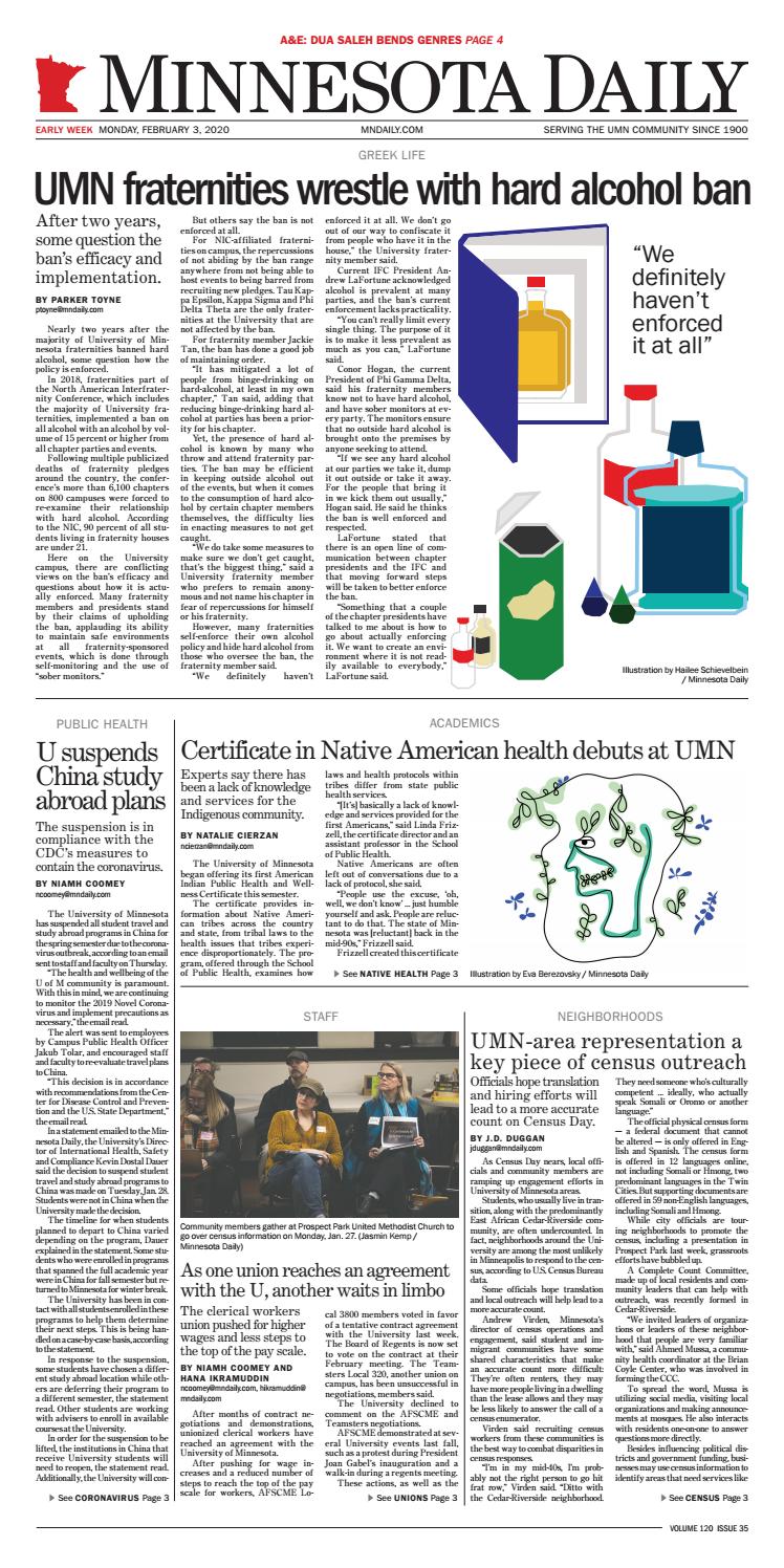 February 3, 2020 by The Minnesota Daily - Issuu