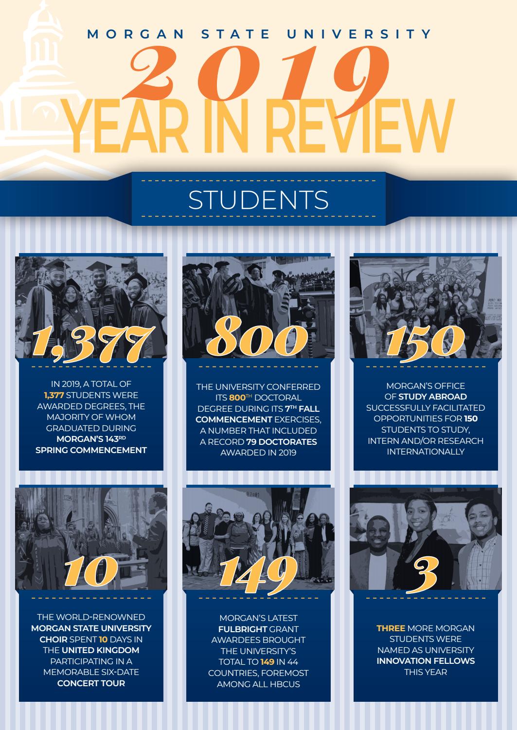 Morgan State Year in Review 2019 by Morgan State University - Issuu