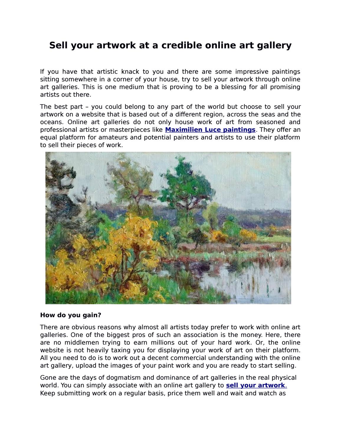 Sell your artwork at a credible online art gallery by Leighton Fine Art ...