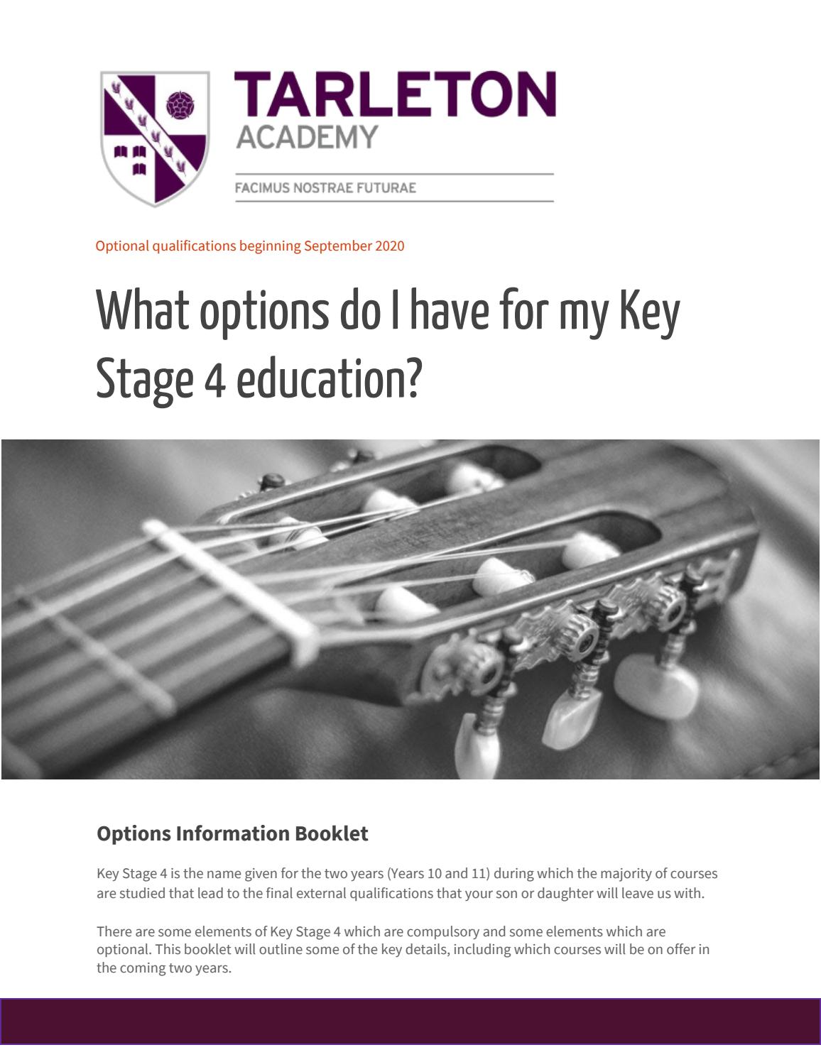 Key Stage 4 Options Information Booklet (for Sept 2020) by Schudio - Issuu