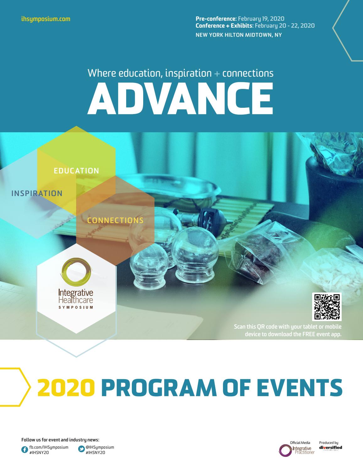 Integrative Healthcare Symposium 2020 PROGRAM OF EVENTS by Diversified ...