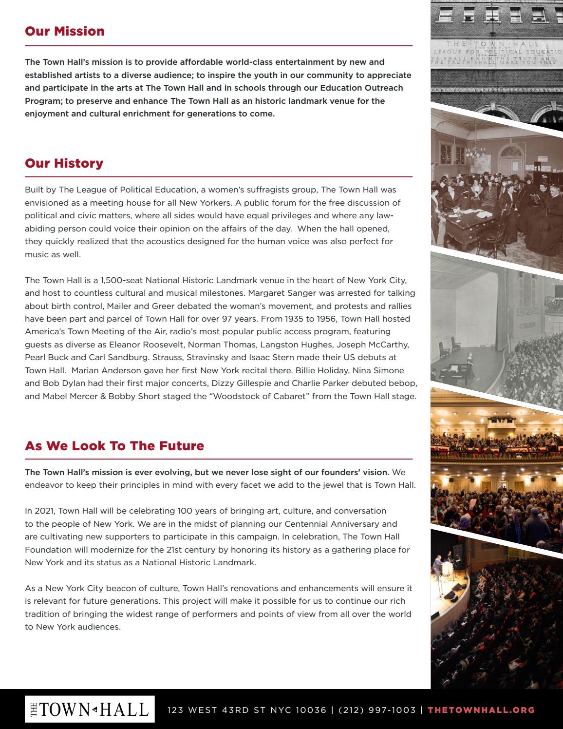 The Town Hall | PR Pack by The Town Hall - Issuu