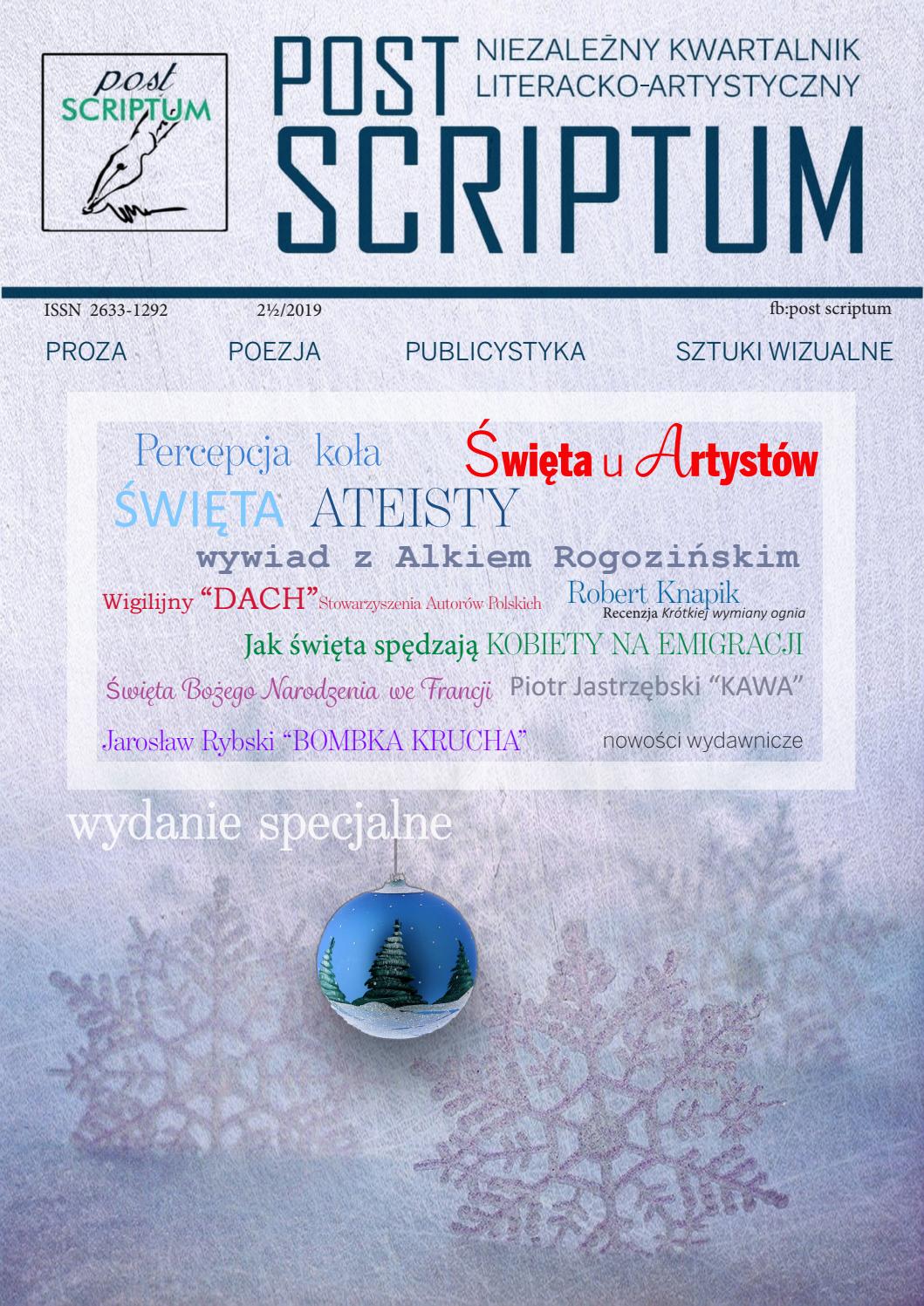 POST SCRIPTUM - Wydanie specjalne - Grudzień 2019 by POST.SCRIPTUM - Issuu
