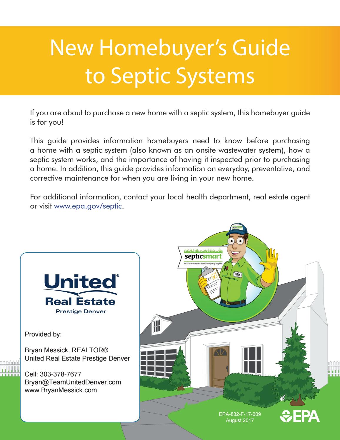 New Homebuyer's Guide to Septic Systems by Bryan Messick, Managing ...