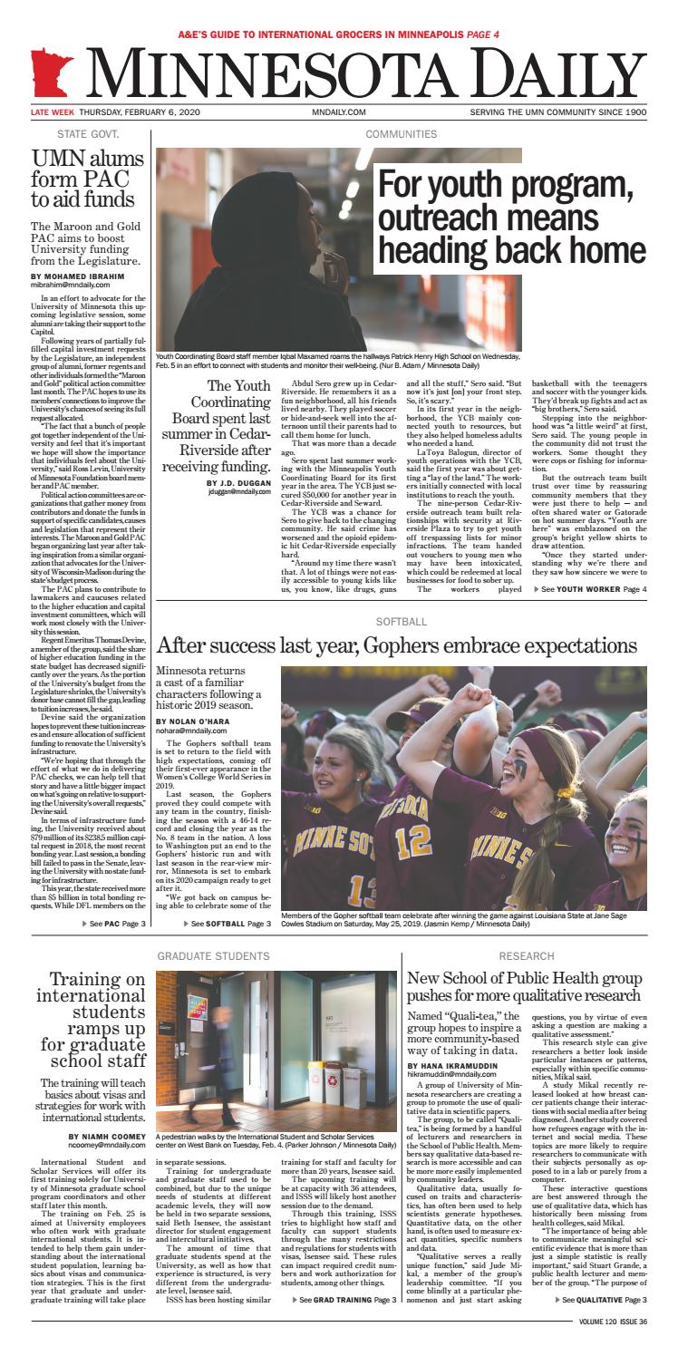 February 6, 2020 by The Minnesota Daily - Issuu