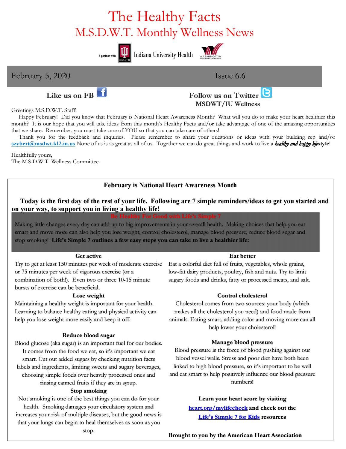 MSDWT February Wellness Newsletter by The MJ Companies - Issuu