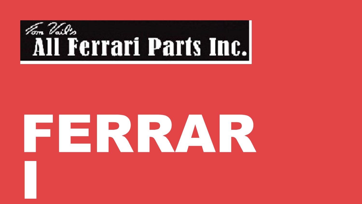 Vintage Ferrari Parts | Original Ferrari Parts by allferrariparts09 - Issuu