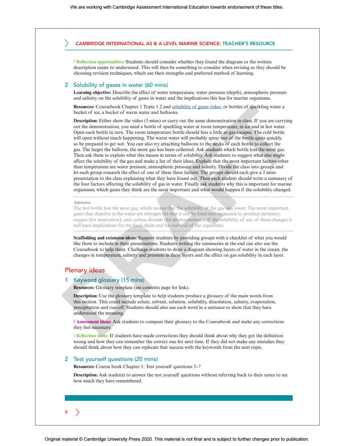 Marine Science Executive Preview by Cambridge International Education ...