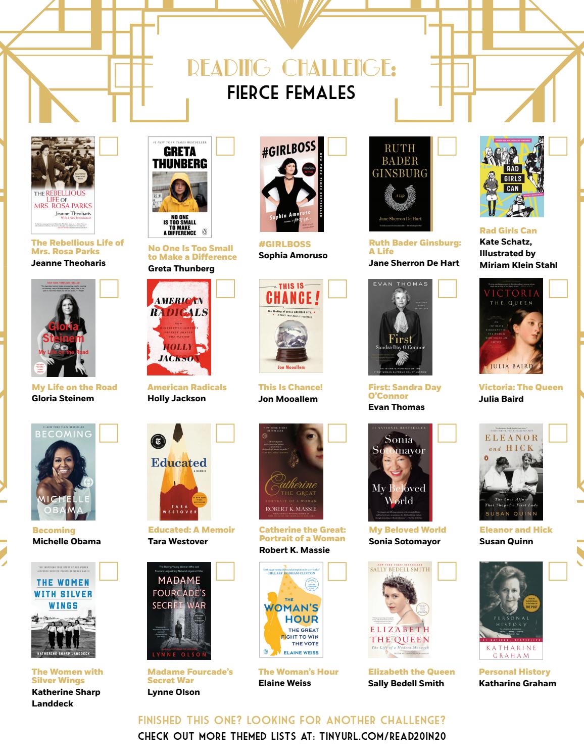 Reading Challenge: Fierce Females by PRH Library - Issuu