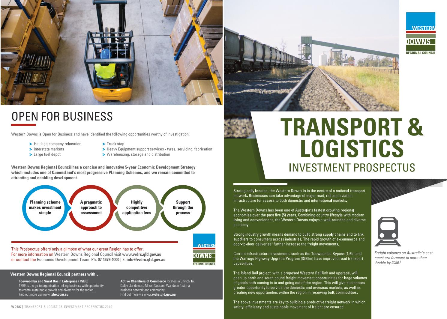 Transport and Logistics Prospectus by Western Downs Regional Council ...