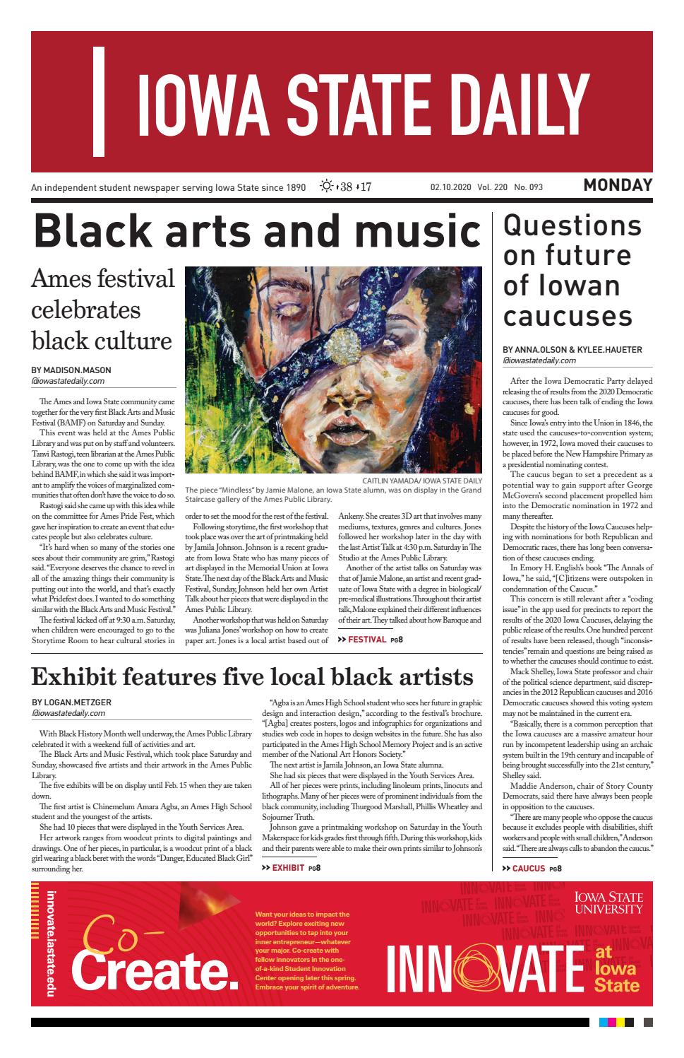 2.10.20 by Iowa State Daily - Issuu