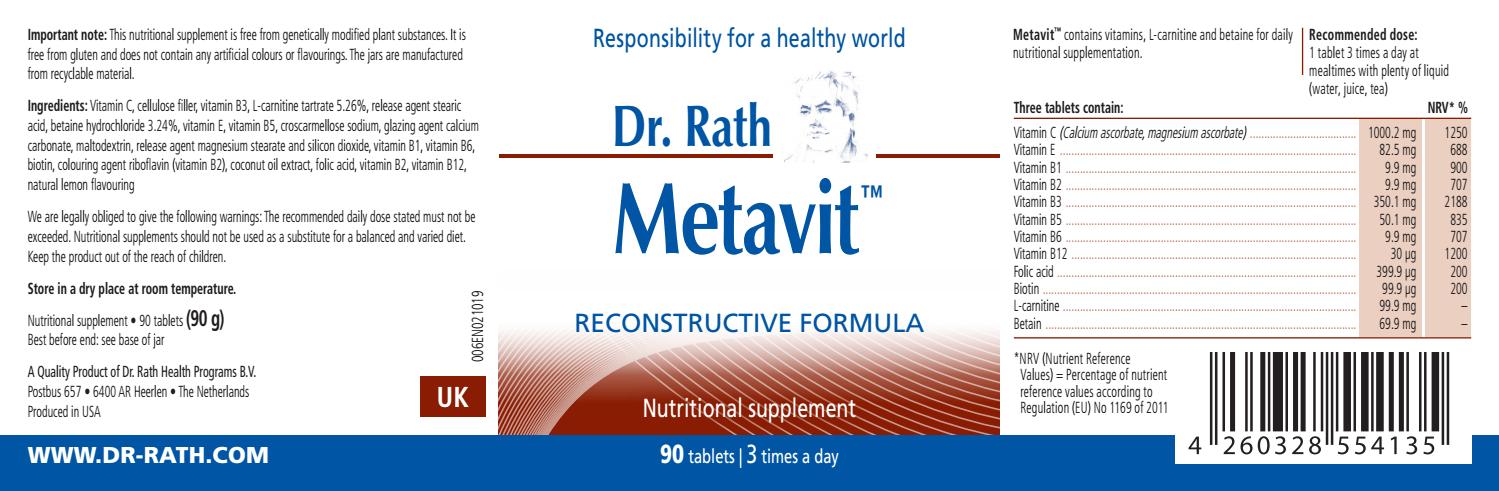 METAVIT - LABEL UK by Dr. Rath Health Programs - Issuu