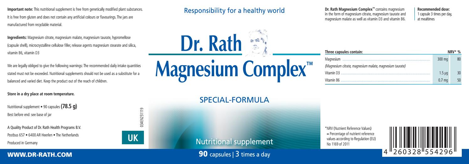 MAGNESIUM COMPLEX - LABEL UK by Dr. Rath Health Programs - Issuu