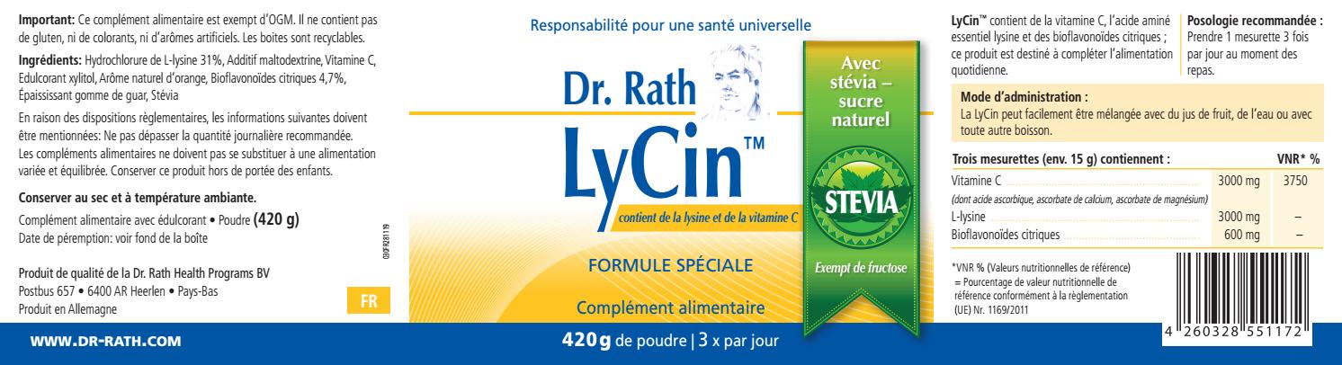LYCIN STEVIA - LABEL FR by Dr. Rath Health Programs - Issuu