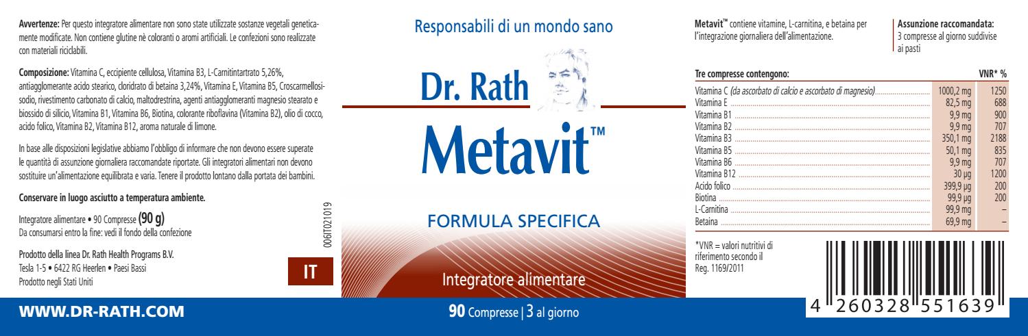 METAVIT - LABEL IT by Dr. Rath Health Programs - Issuu