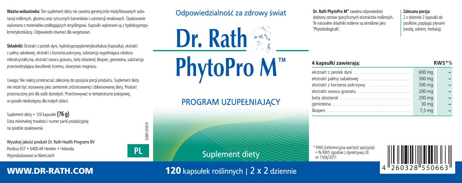 PHYTOPRO M - LABEL PL by Dr. Rath Health Programs - Issuu