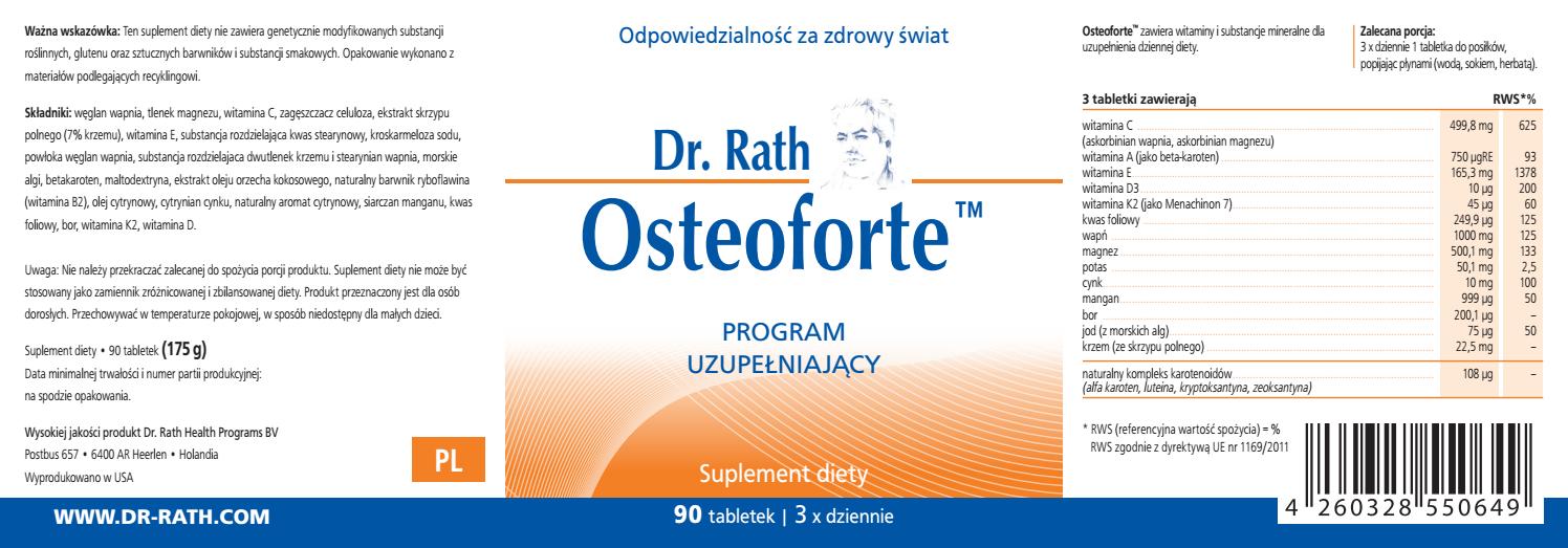 OSTEOFORTE - LABEL PL by Dr. Rath Health Programs - Issuu