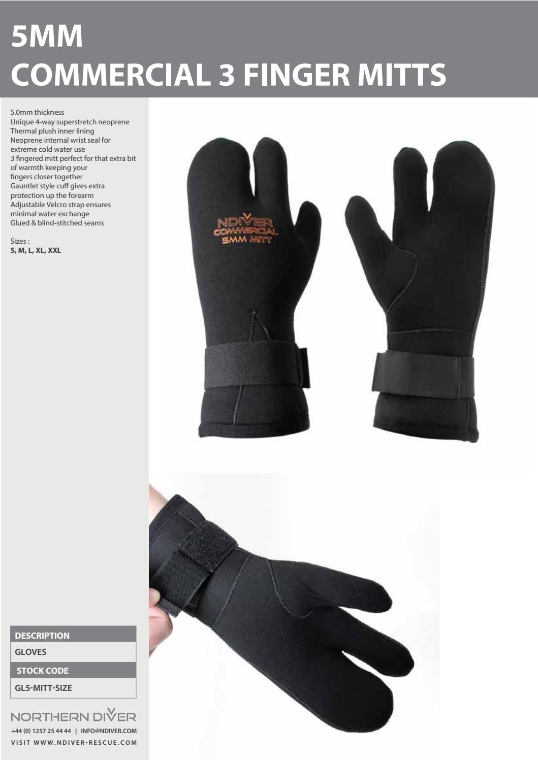 5mm Commercial 3 Finger Mitts by Northern Diver UK - Issuu