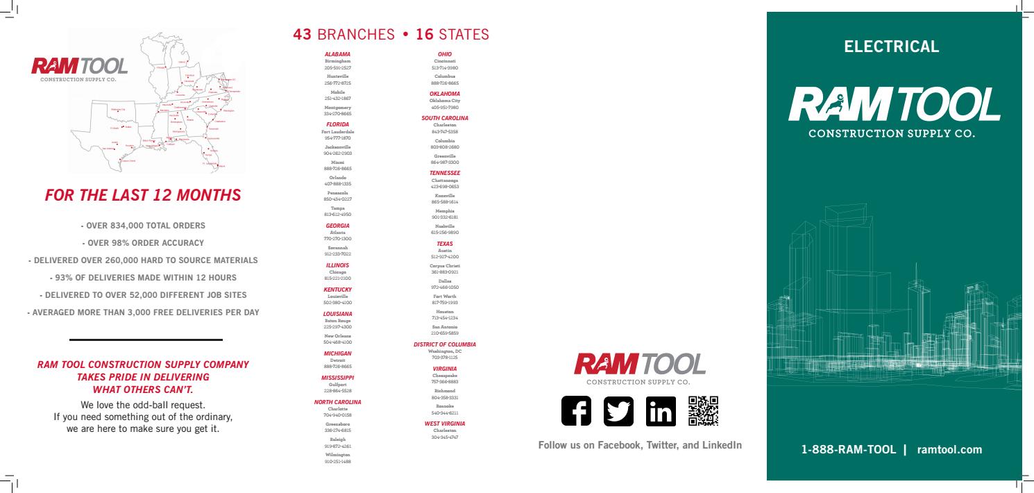 Electrical Line Card by Ram Tool Construction Supply Co. - Issuu