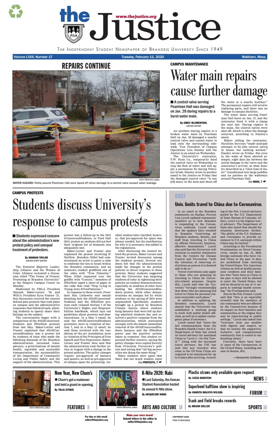 The Justice, February 11, 2020 by The Justice - Issuu