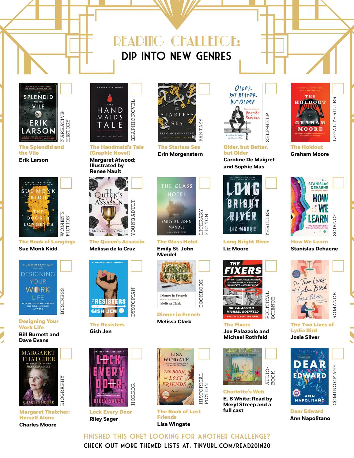 Reading Challenge: Dip Into New Genres by PRH Library - Issuu