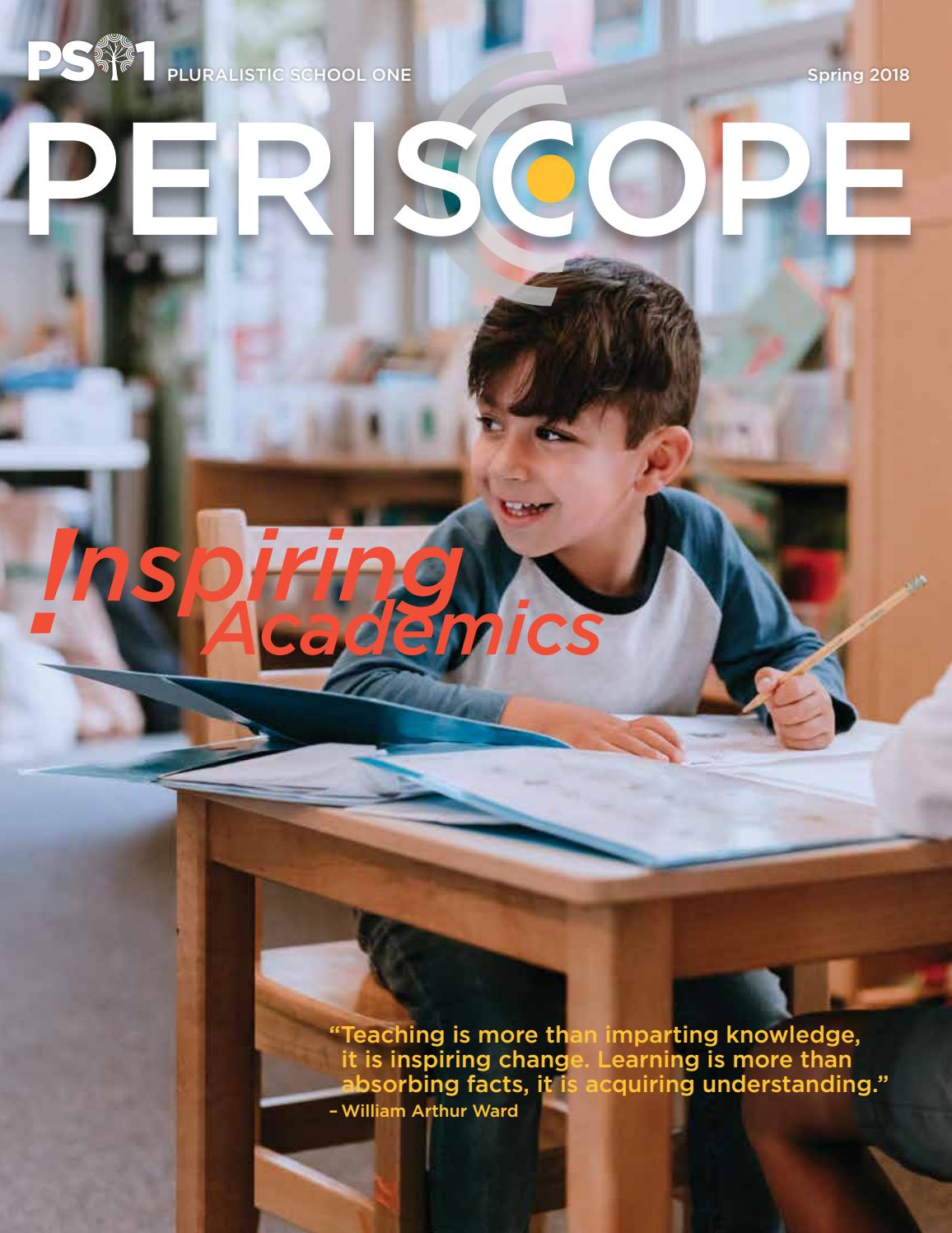 Spring Periscope 2018: Inspiring Academics by PS1PluralisticSchool - Issuu
