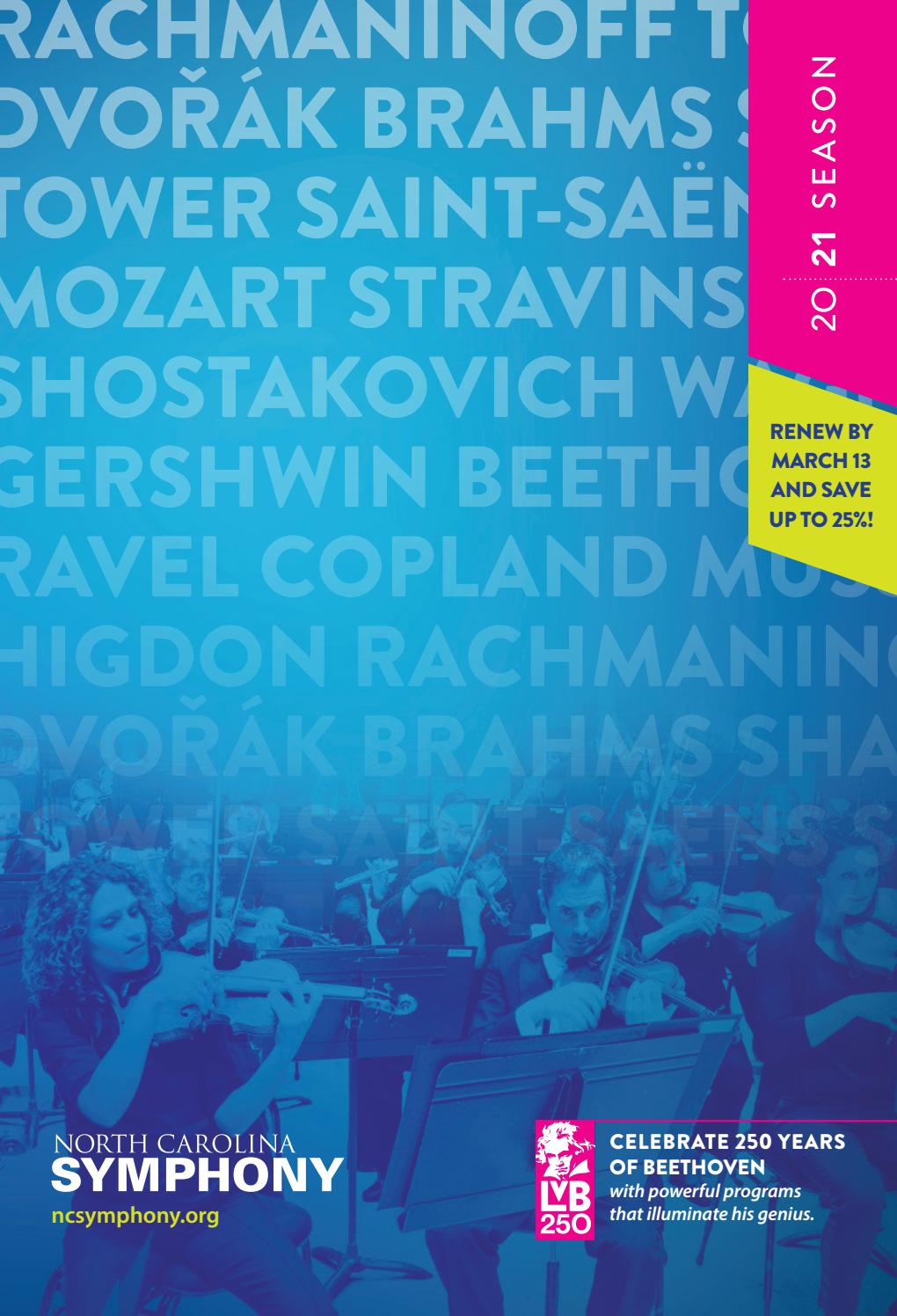 2020/21 North Carolina Symphony Raleigh Season full classical by ...
