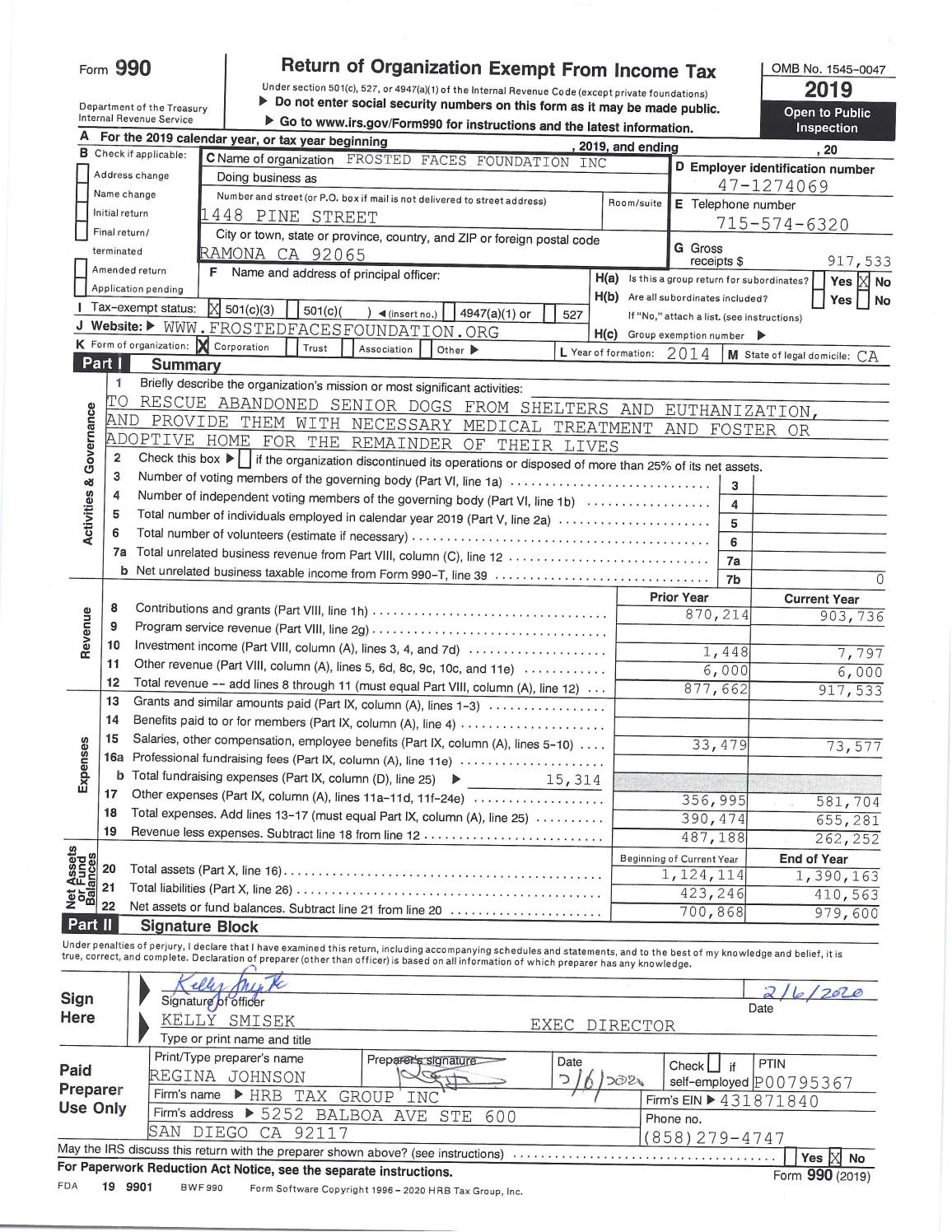 Form 990: Year 2019 by Frosted Faces Foundation - Issuu