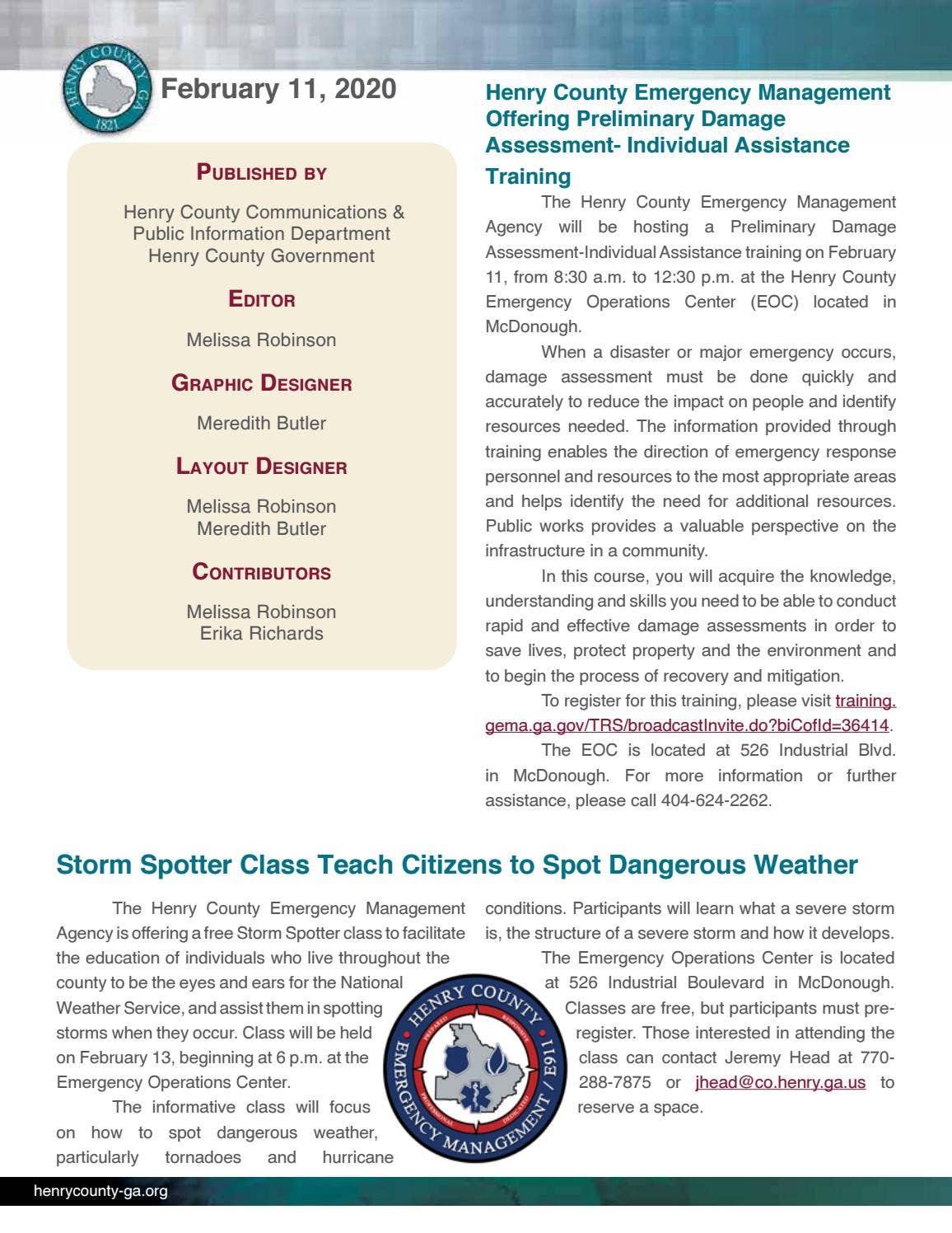 Henry County Update - Newsletter by Henry County Government - Issuu