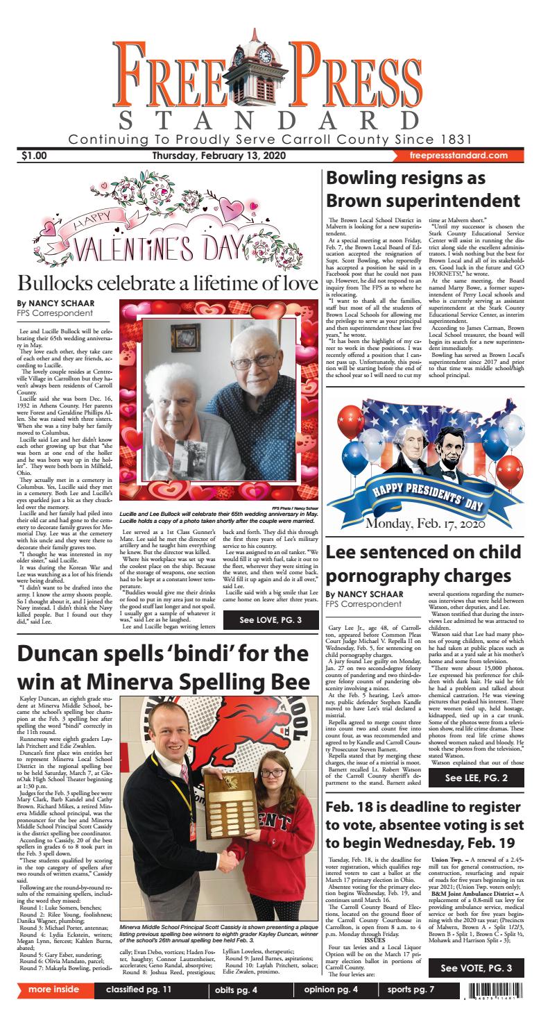 The Free Press Standard, February 13, 2020 by Harrison News-Herald ...