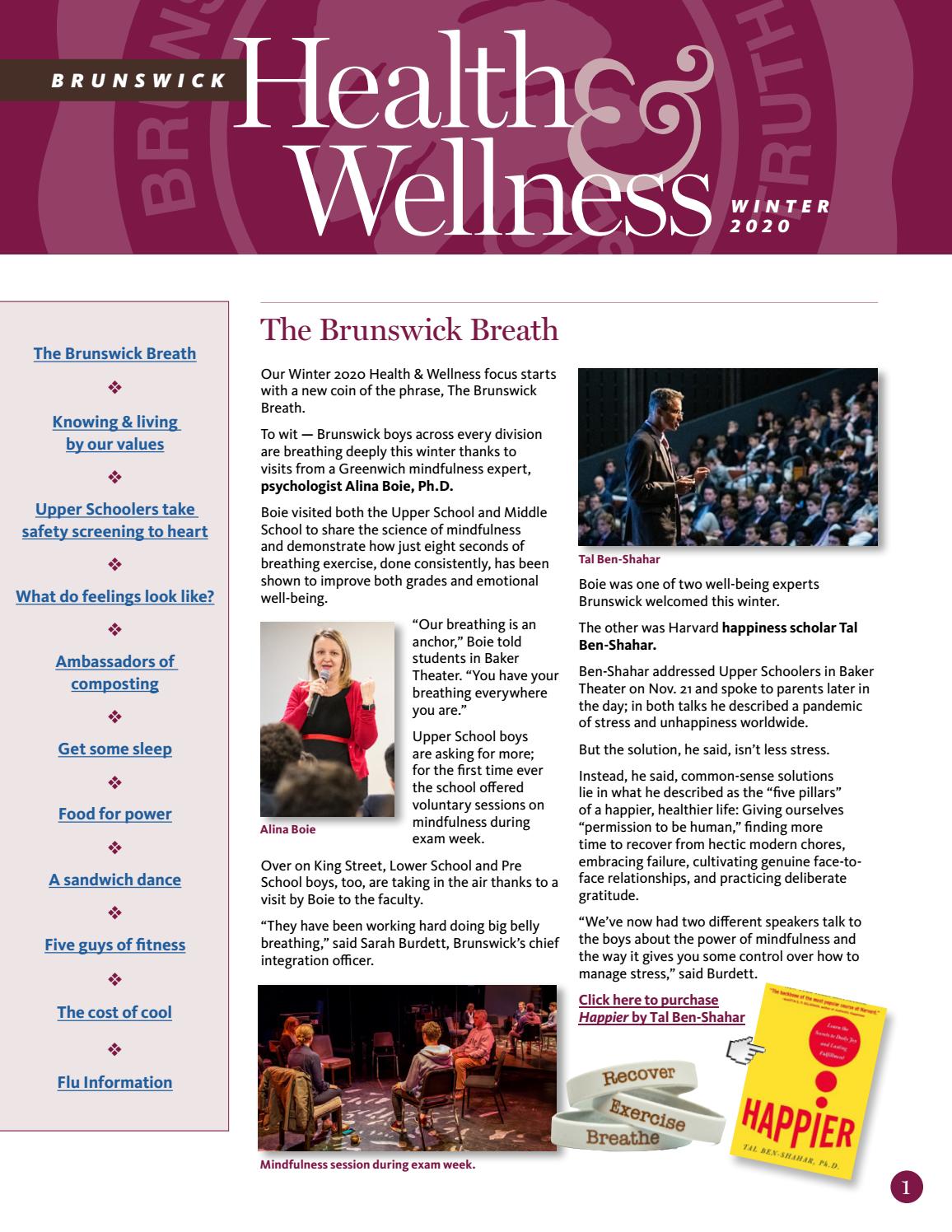 Health & Wellness Newsletter (Winter 2020) by Brunswick School - Issuu