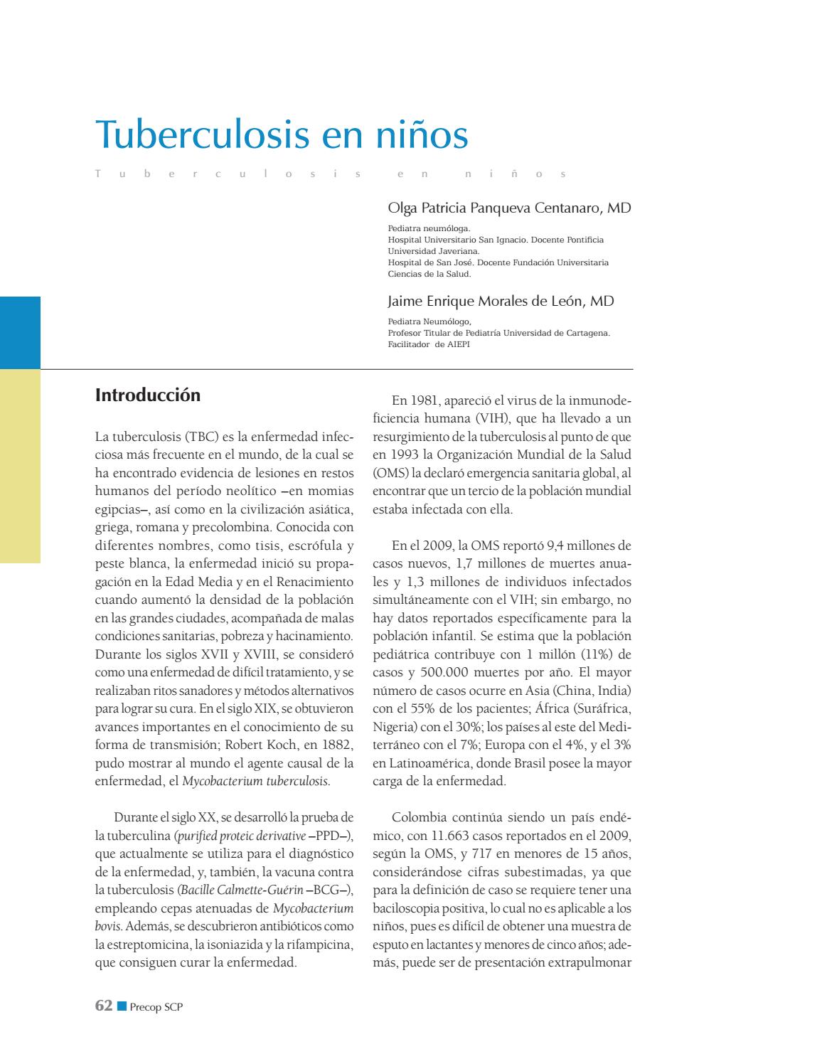 Tuberculosis en niños by Sociedad Colombiana de Pediatría - Issuu