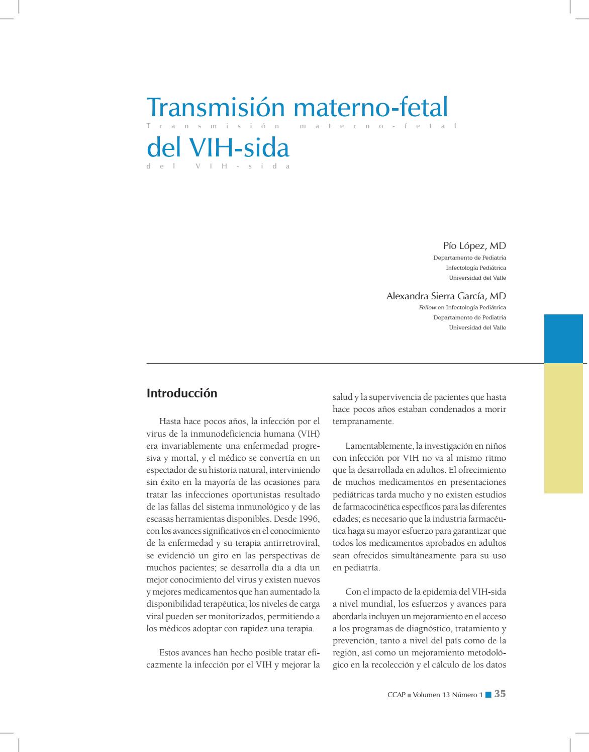 Transmisión materno-fetal del VIH-sida by Sociedad Colombiana de ...