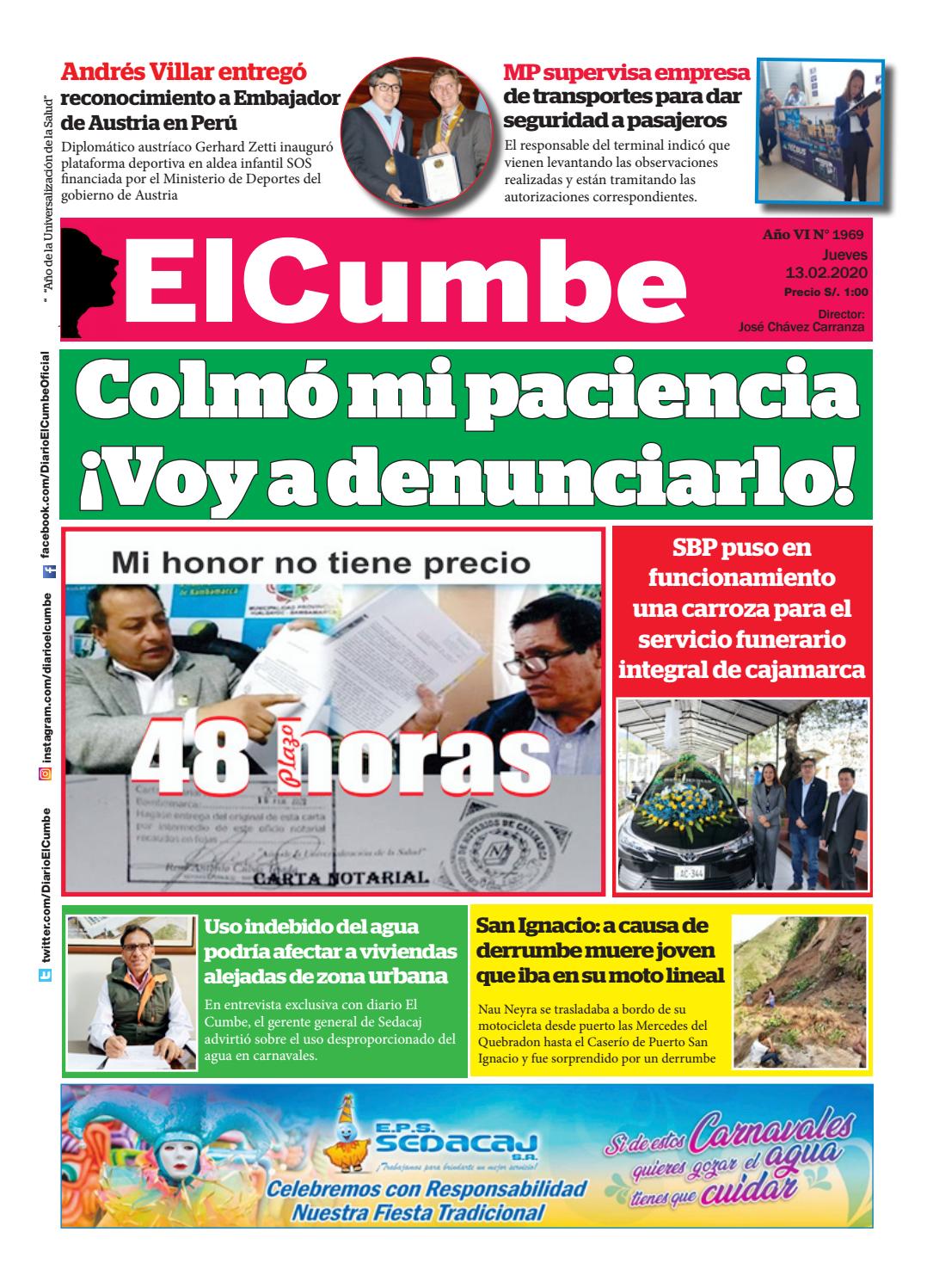 Diario El Cumbe 13 de febrero 2020 by Diario El Cumbe - Issuu